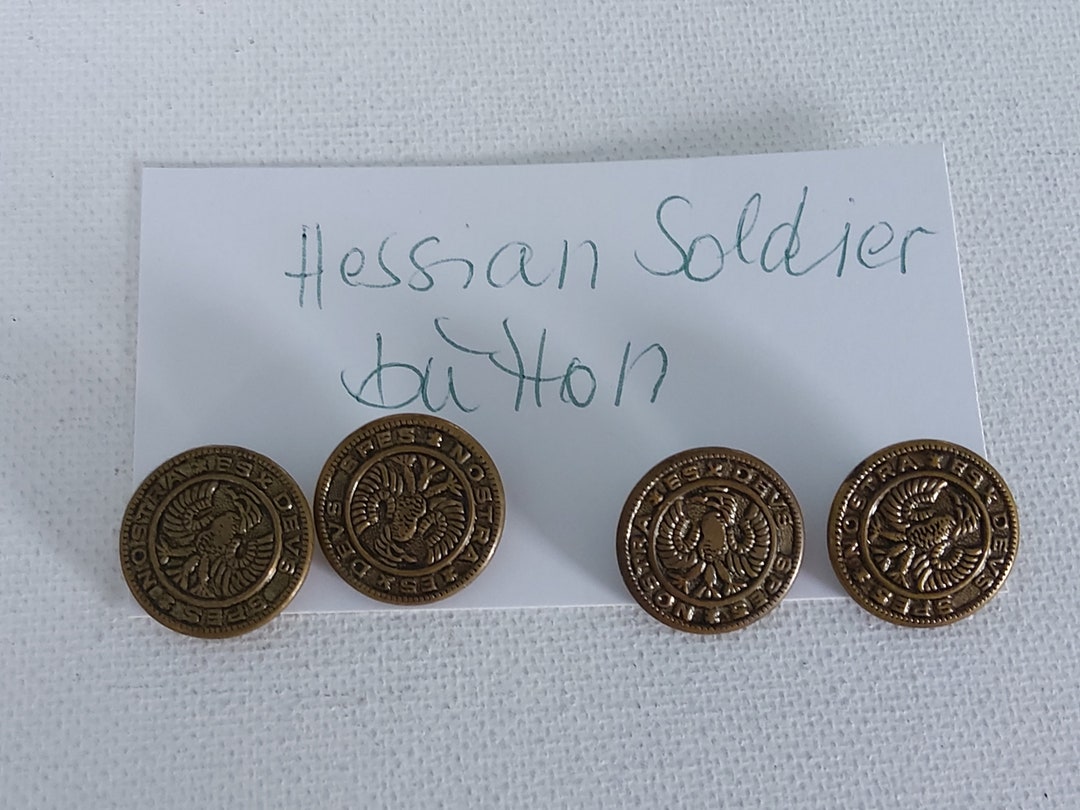 Hessian Soldier Buttons (4) Vintage Military Buttons - Etsy