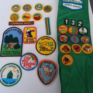 Girl Scout Sash With Badges - Etsy