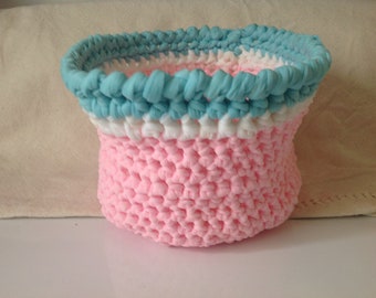 Rag Crochet Basket | Etsy