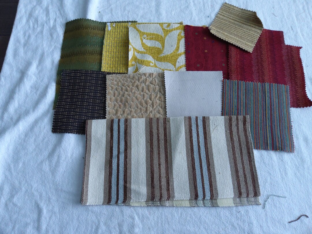 Fabric Swatches 11 Random Upholstery Fabric Swatches - Etsy
