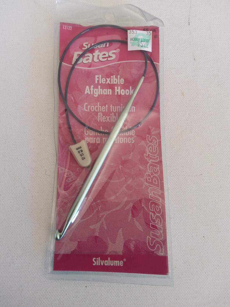 Flexible Afghan Crochet Hook (1) by Susan Bates - Etsy