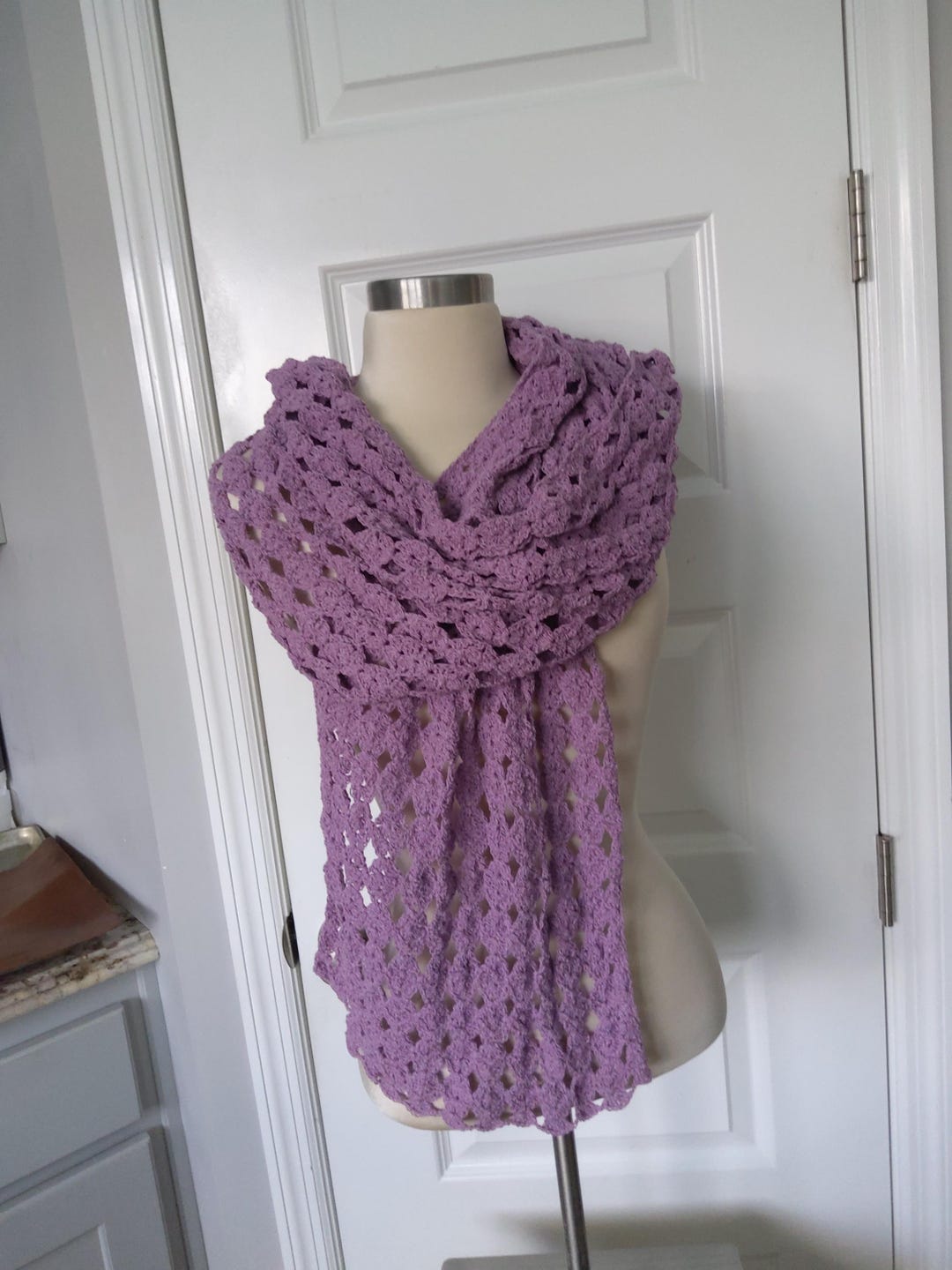 Shawl by Mywaycrochet - Lavender, Open Pattern - Etsy