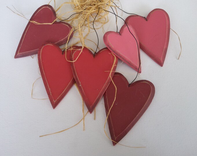Heart Bundle (6) Wooden Hearts - Etsy