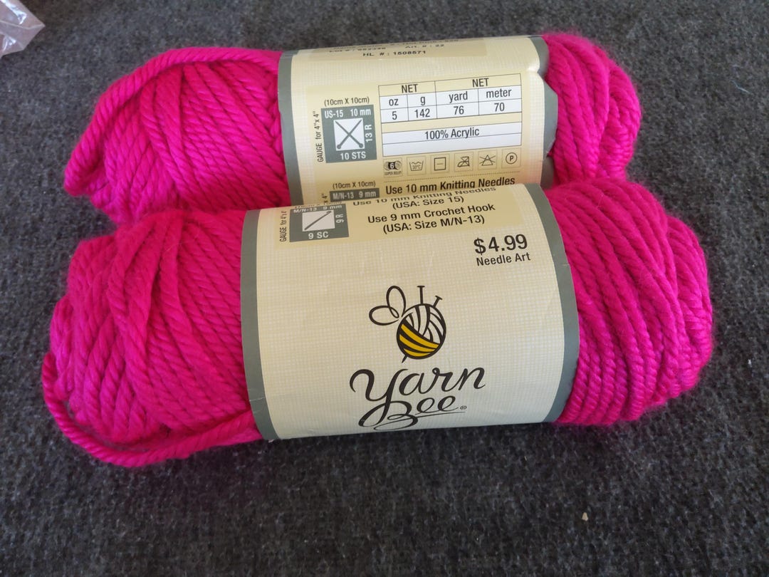 Yarn Bee - True Colors, Hot Pink #620 - Etsy