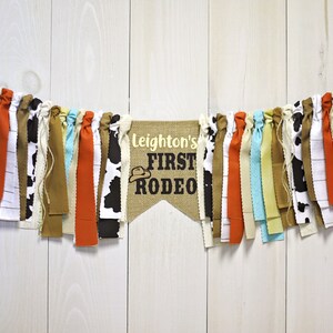 Personalized First Rodeo High Chair Banner, First Rodeo Birthday Banner ...