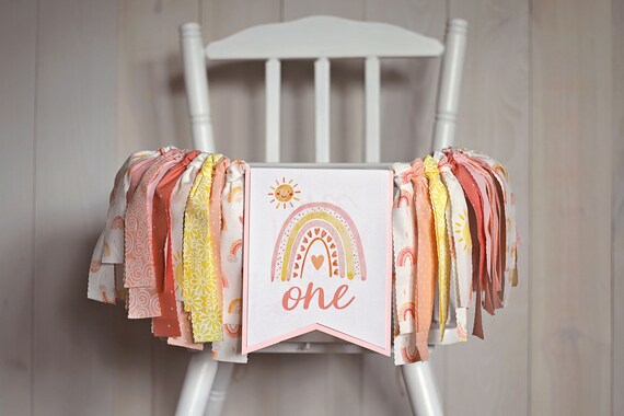 Boho Rainbow High Chair Banner Boho Rainbow 1st Birthday | Etsy