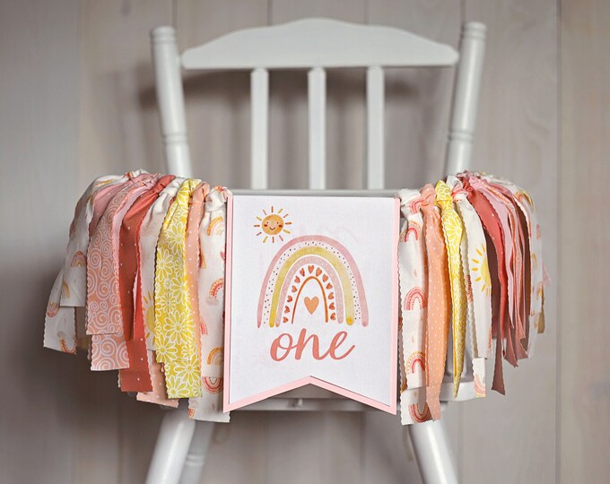 Boho Rainbow Happy Birthday Party Banner Printable Bohemian Rainbow ...