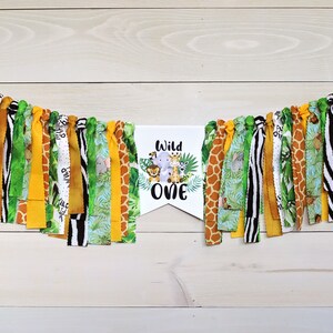 Wild One Safari Animals High Chair Banner, Safari Animals First ...