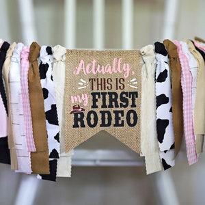 First Rodeo Girl High Chair Banner: Shabby Chic Birthday Decor - Etsy