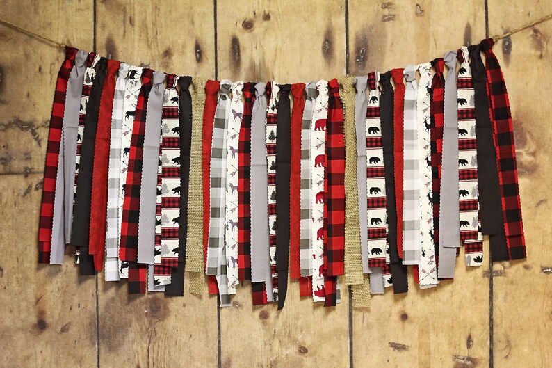 Lumberjack Buffalo Plaid High Chair Banner Lumberjack 1st - Etsy