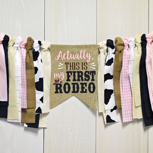 First Rodeo Girl High Chair Banner: Shabby Chic Birthday Decor - Etsy
