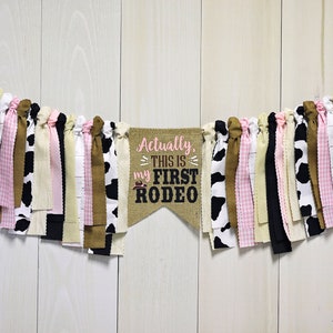 First Rodeo Girl High Chair Banner: Shabby Chic Birthday Decor - Etsy
