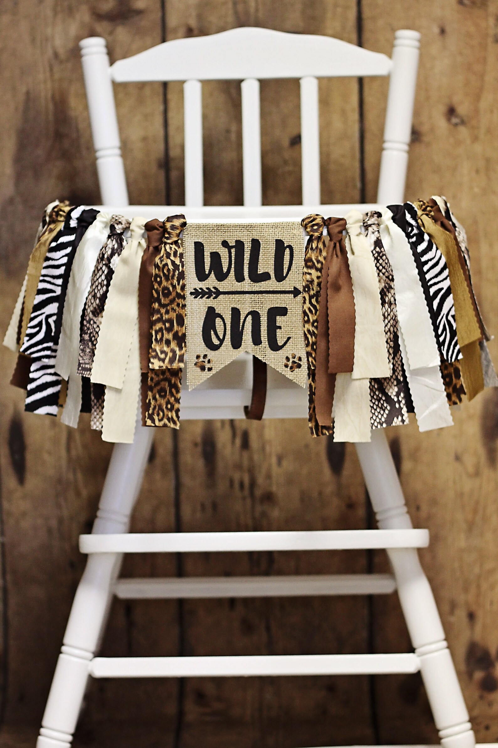 Wild One High Chair Banner Animal Print High Chair Banner | Etsy