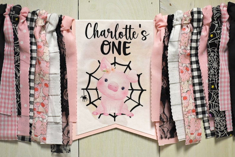 Charlotte's Web Birthday High Chair Banner: Shabby Chic Fabric - Etsy