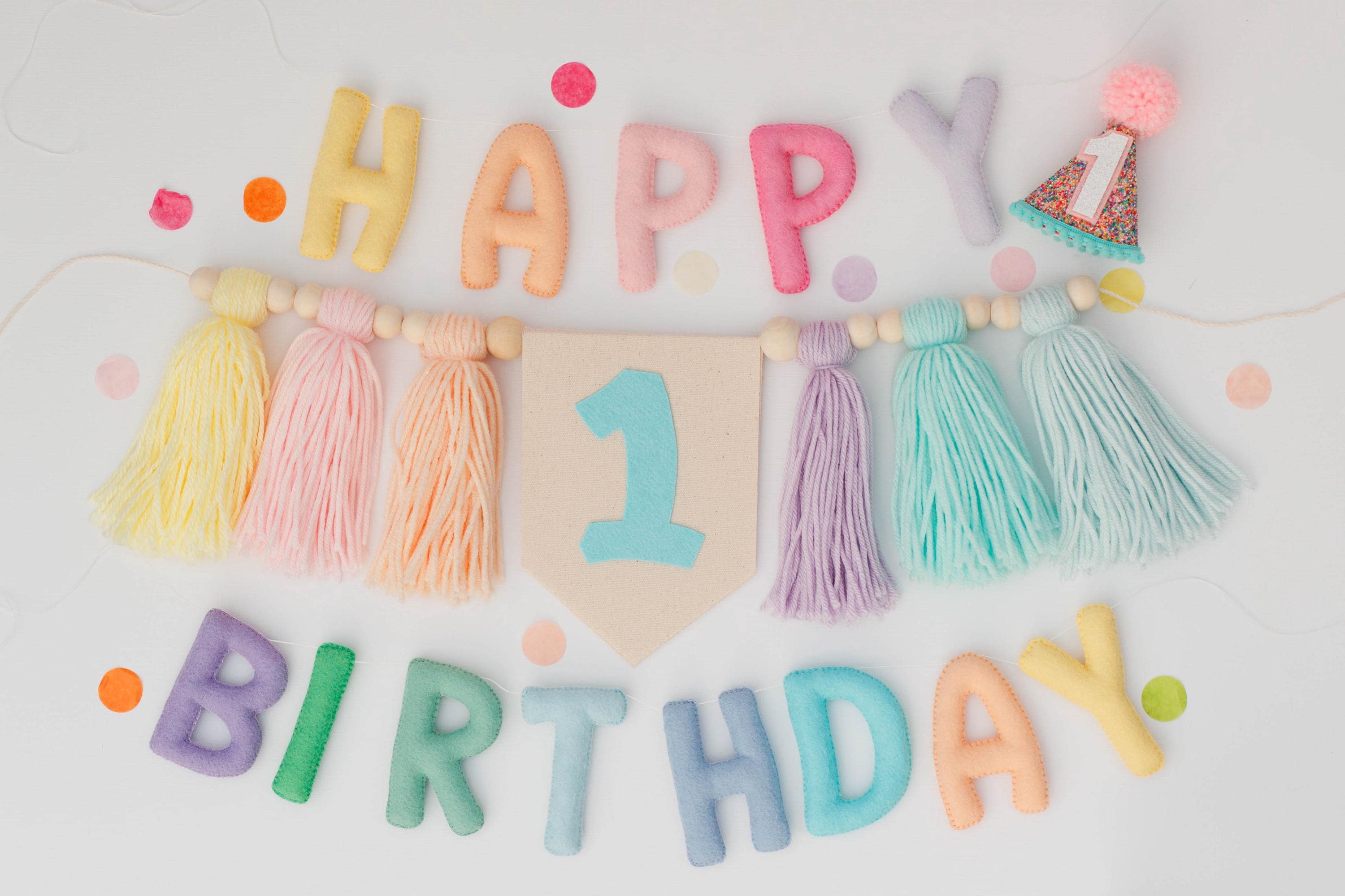 Pastel Rainbow Happy Birthday Banner, Pastel Kids Party Decor, Pastel ...