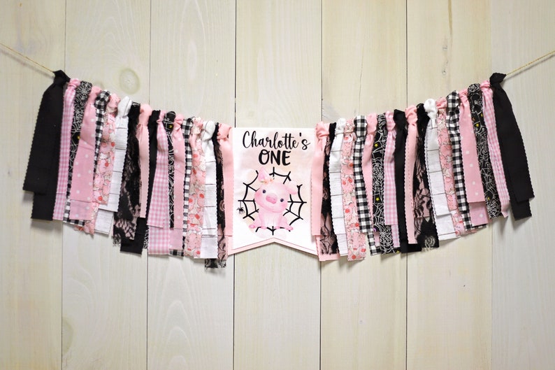 Charlotte's Web Birthday High Chair Banner: Shabby Chic Fabric - Etsy