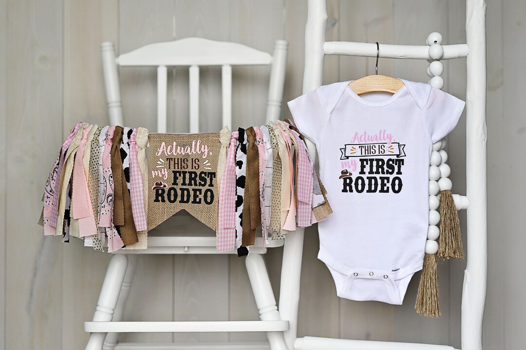 First Rodeo Girl High Chair Banner: Shabby Chic Birthday Decor - Etsy