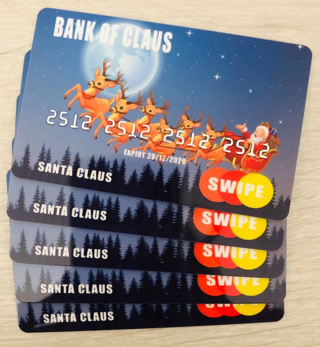 Santa's Lost Bank Card Christmas Morning Novelty - Etsy UK