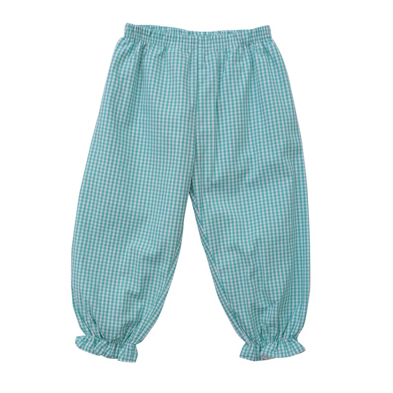 Ruffle Bloomer Pants- Mint Gingham - Etsy