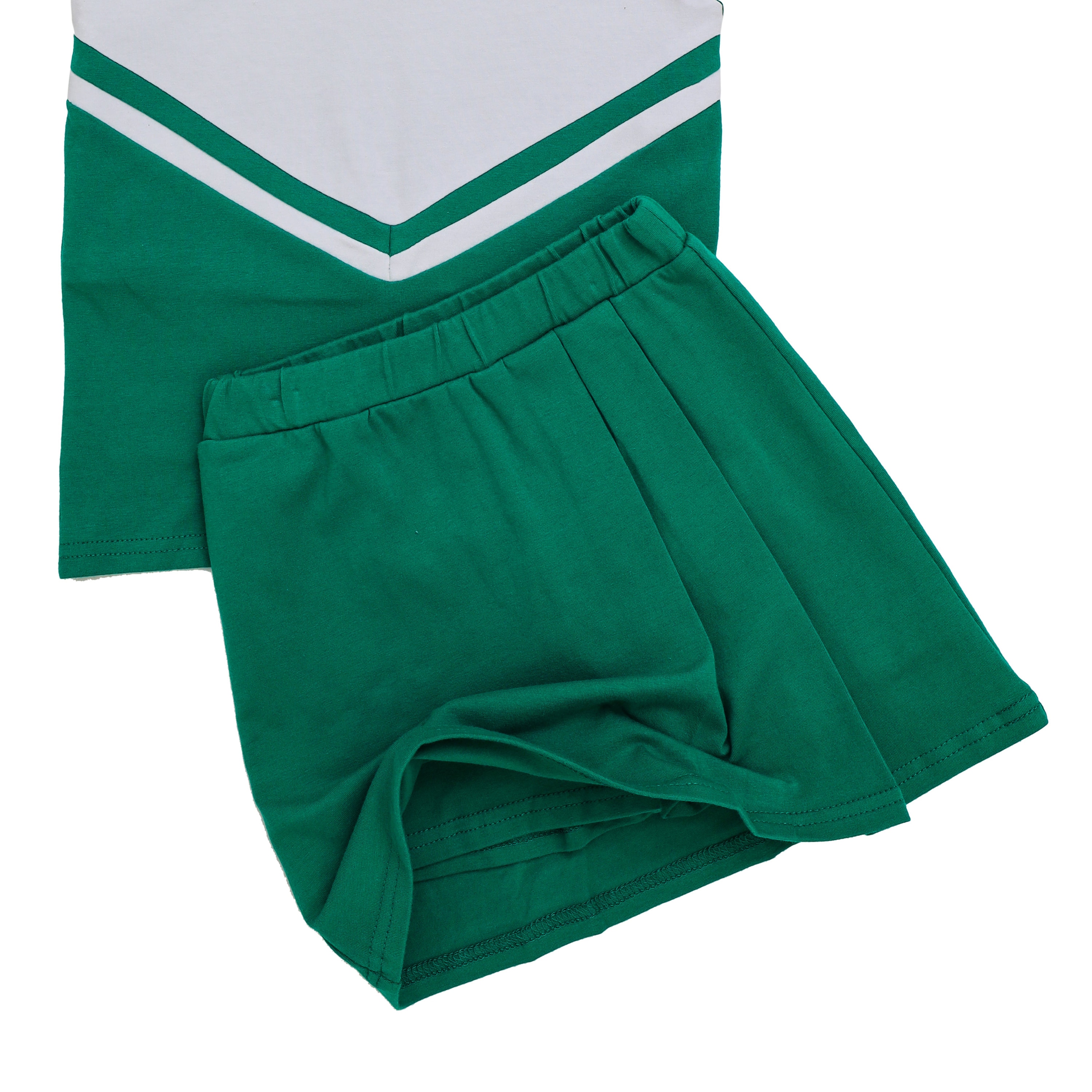 Cheer Uniform Skort Set- Kelly Green/white - Etsy
