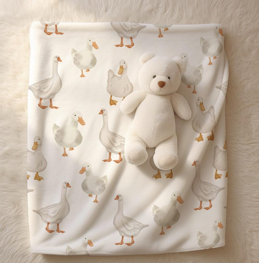 Goose Baby Blanket, Geese Blanket, Farm Baby, New Baby Gift, Duck ...