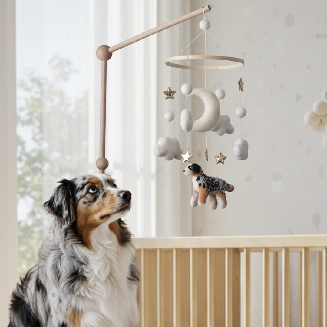 CUSTOM Dog Nursery Mobile, Puppy Mobile, Puppy Decor, Baby Shower Gift ...