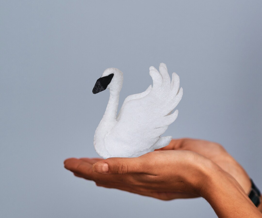 Pattern | Felt Swan | Hand Sew | Ornament | Baby Mobile | Swan Decor ...