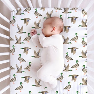 Duck Hunting Nursery, Mallard Duck Crib Sheet, Hunting Baby, Baby Gift ...
