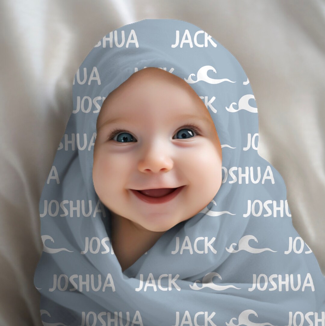 Personalized Baby Name Minky Blanket Baby Shower Gift Swaddle Throw Car ...