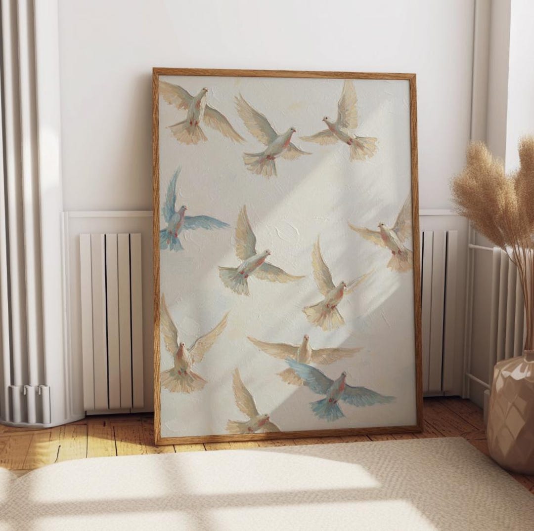 Ethereal Dove Oil Painting | Christian Wall Art, Spiritual Wall Art ...