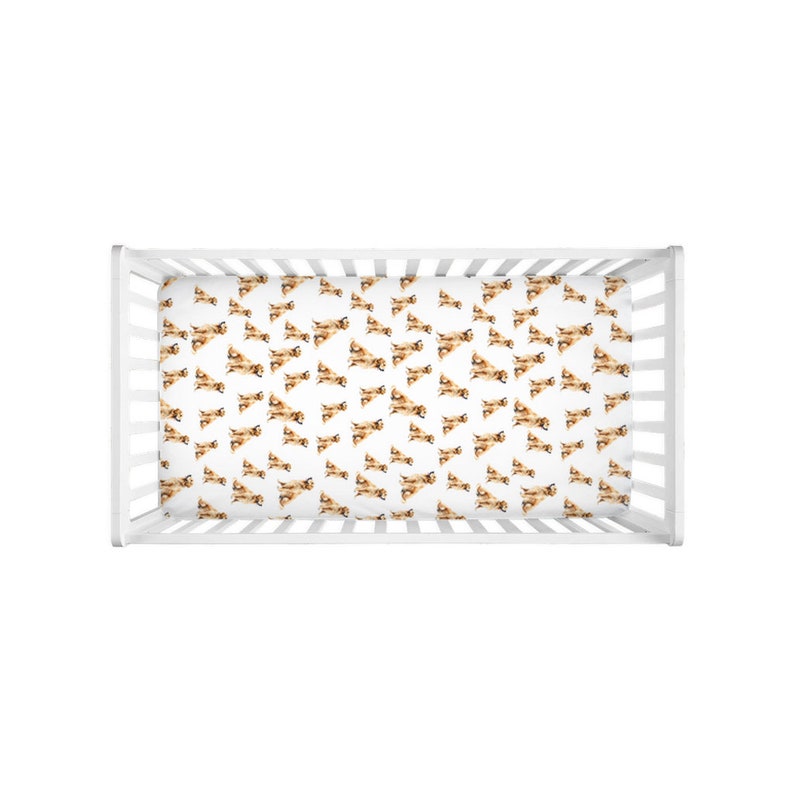 Golden Retriever Standard Fitted Crib Sheet. Dog Nursery. Dog Lover ...