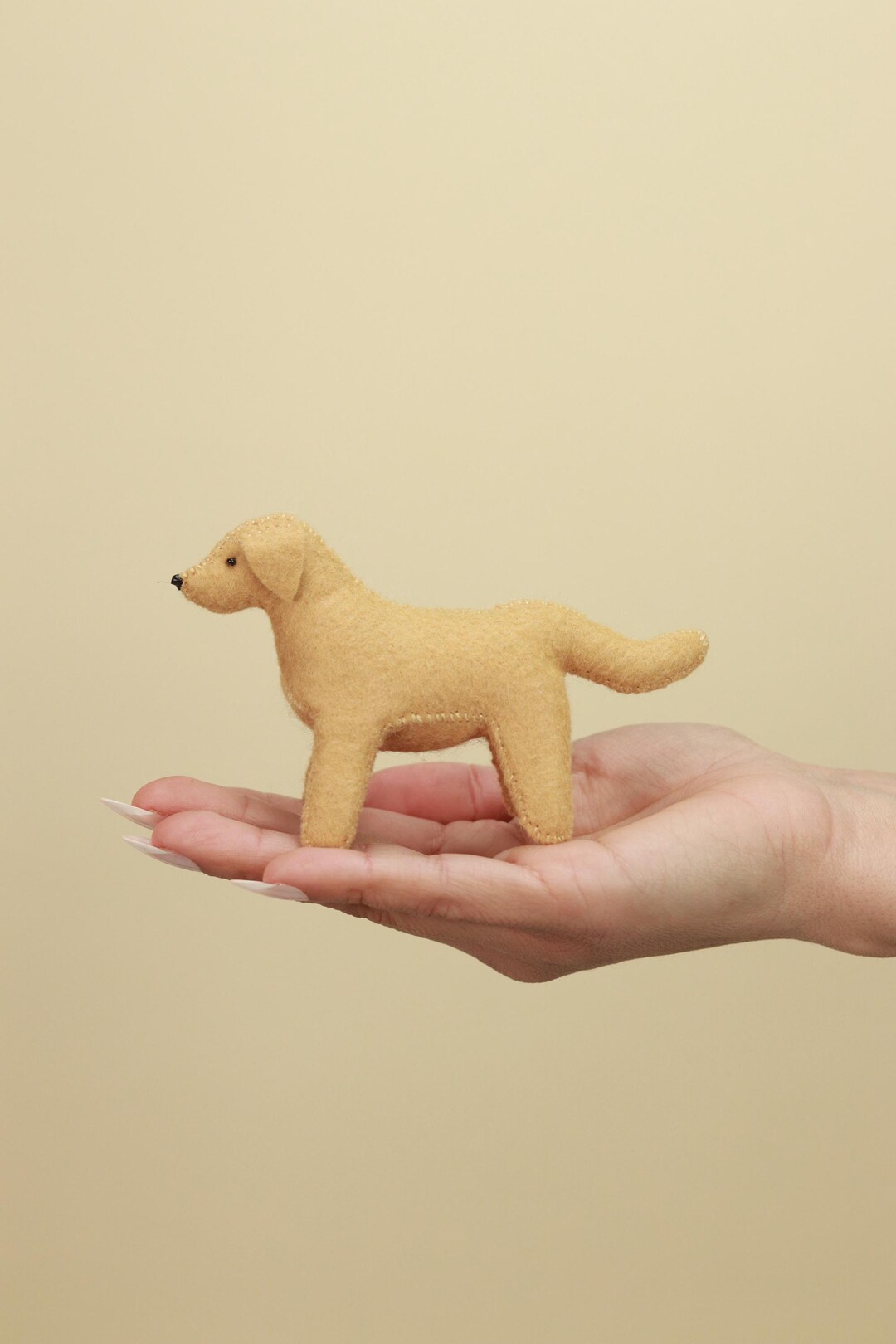 Felt Dog Figurine . Plushie . Golden Retriever . Black Lab . Yellow Lab ...