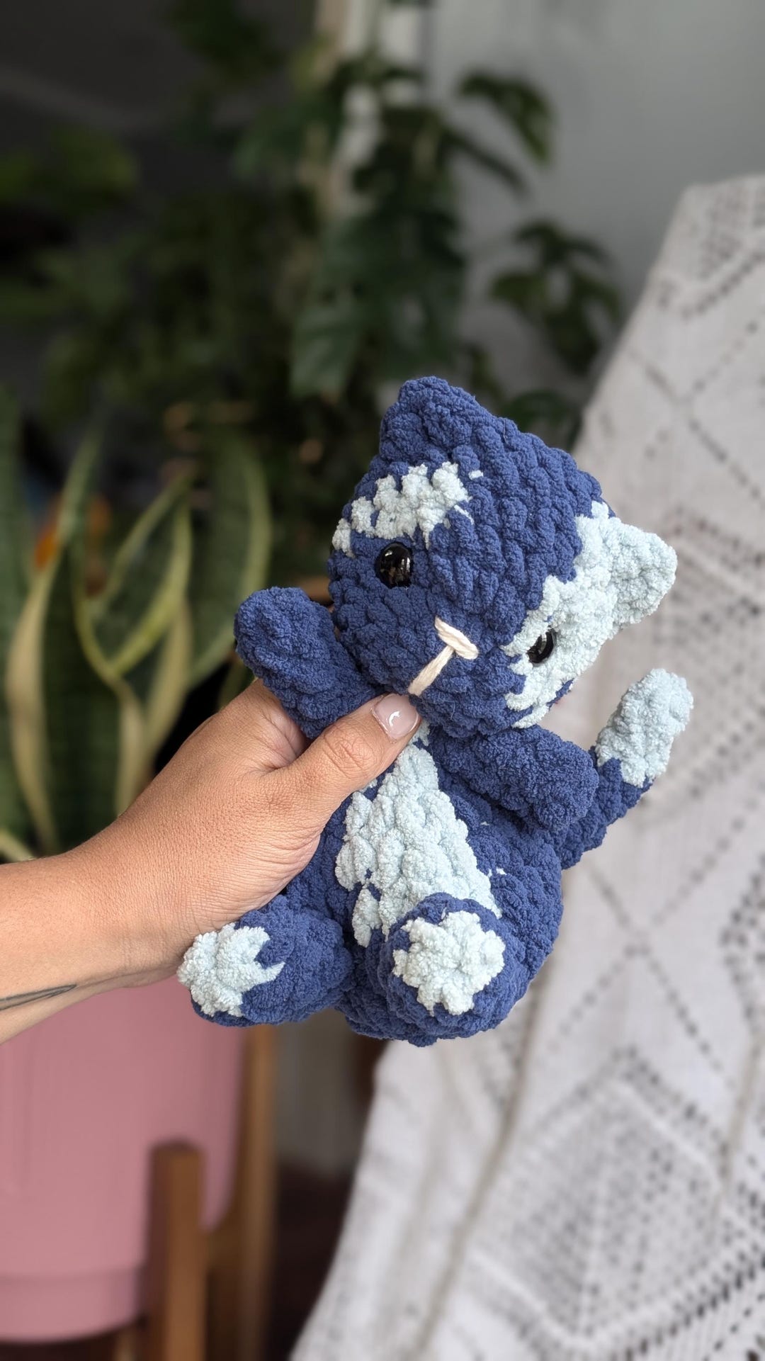 Blue Bitty Kibbles the Kitty Crochet Kitty Lovey Adopt a Crochet Kitten ...