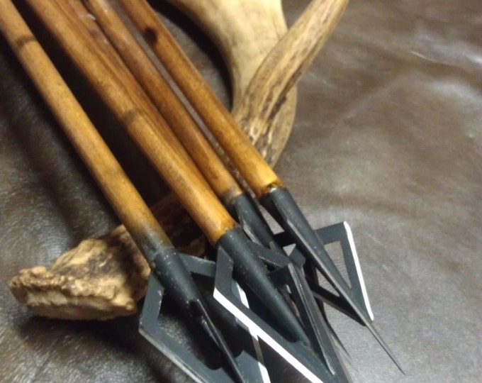 Six Cedar Arrows With Broad Heads and Field Tips - Etsy UK