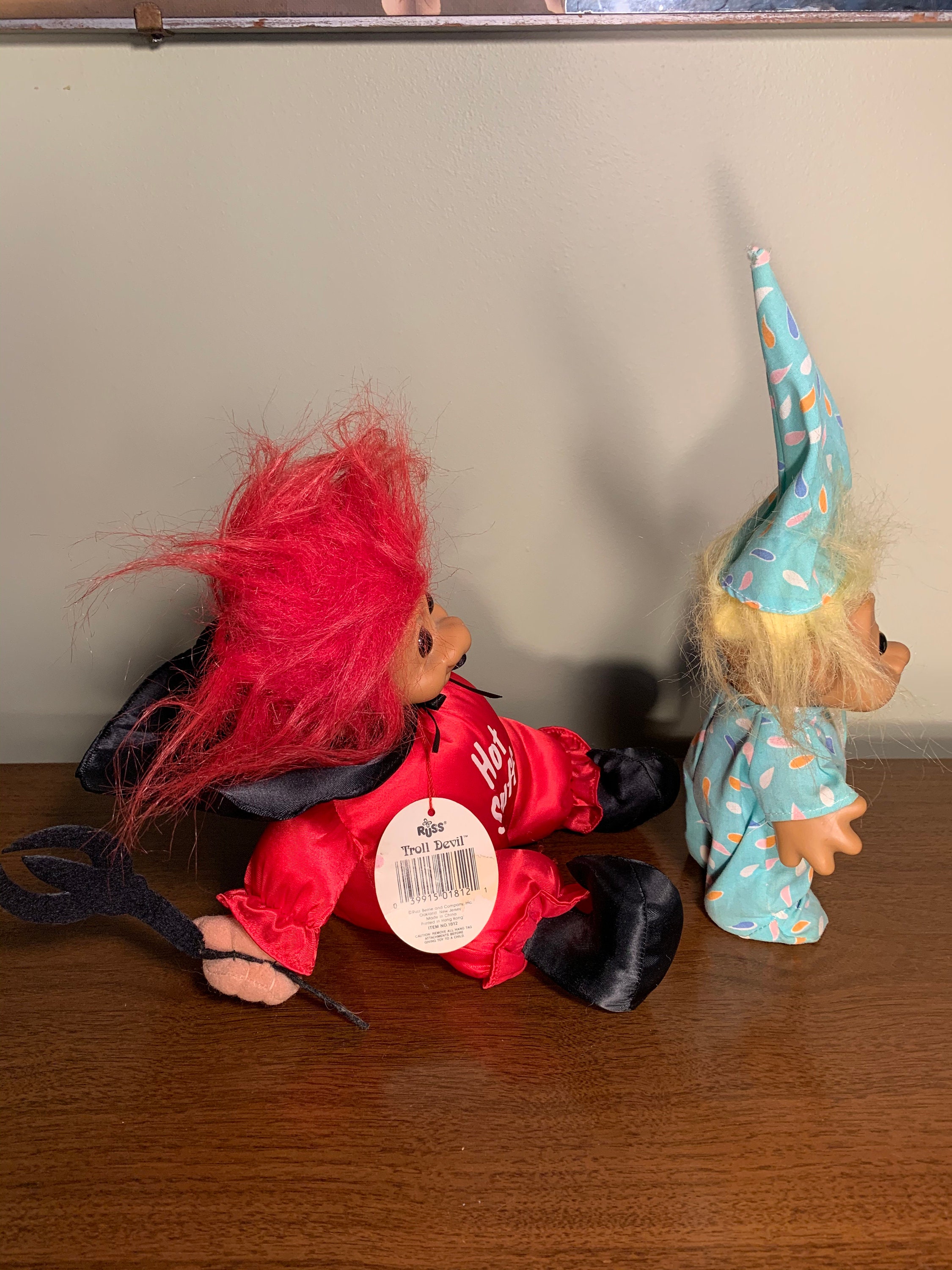 Toys set of two Russ brand large troll dolls devil and Pajama troll ...