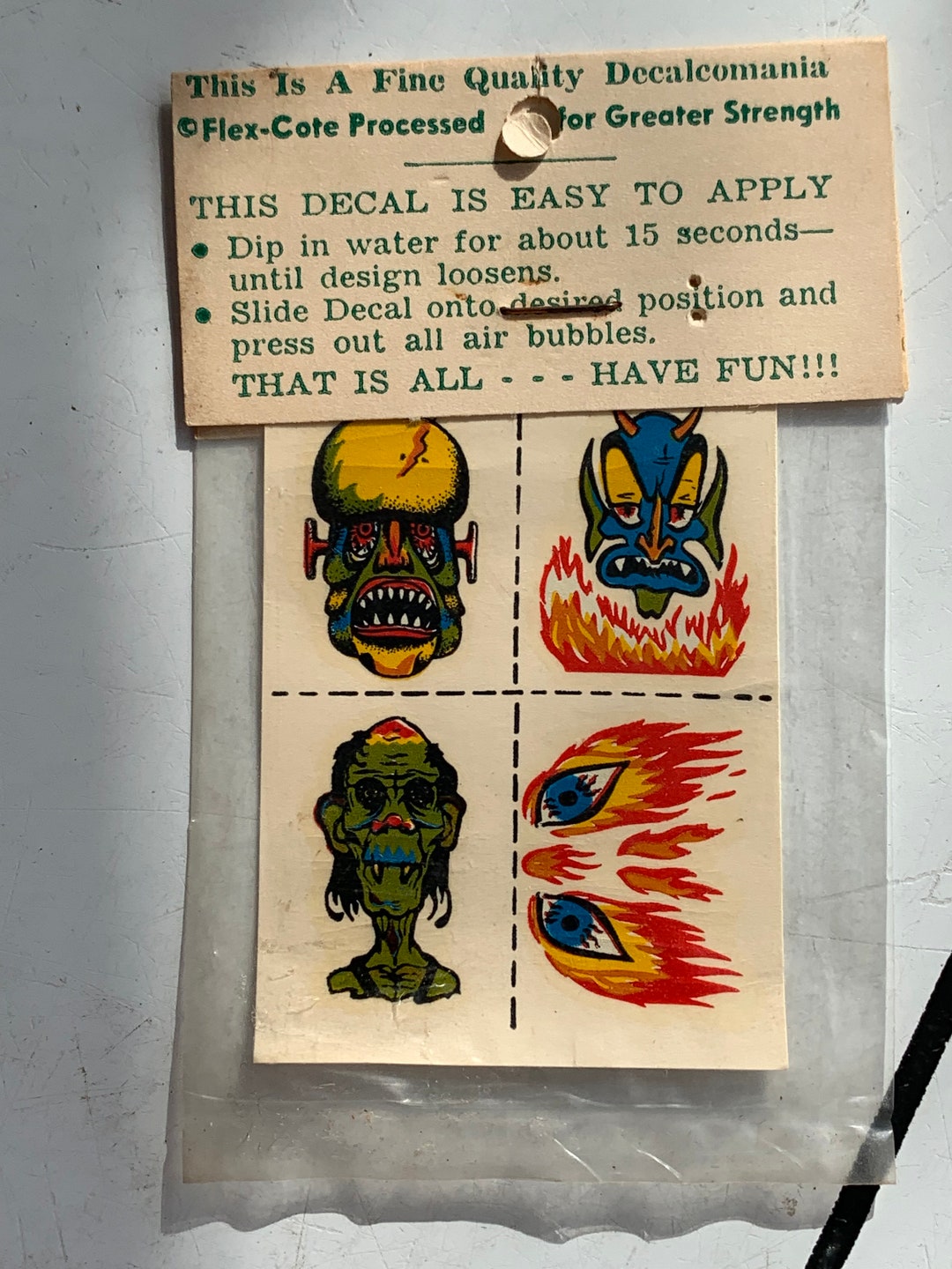 Impko Monsters Water Slide Decals New in Package - Etsy