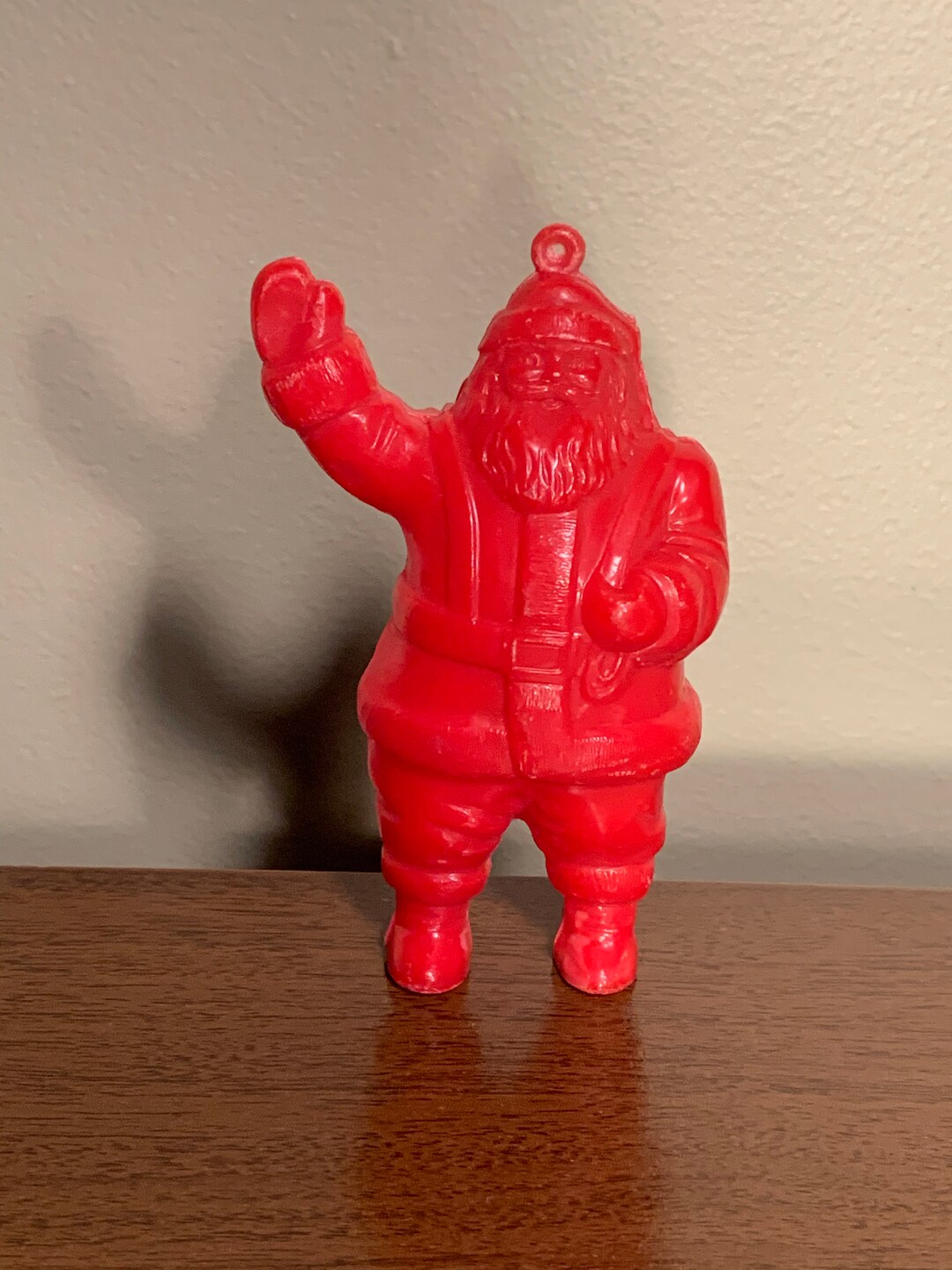 Small 3.5 Inch Plastic Red Waving Santa Candy Container Christmas ...