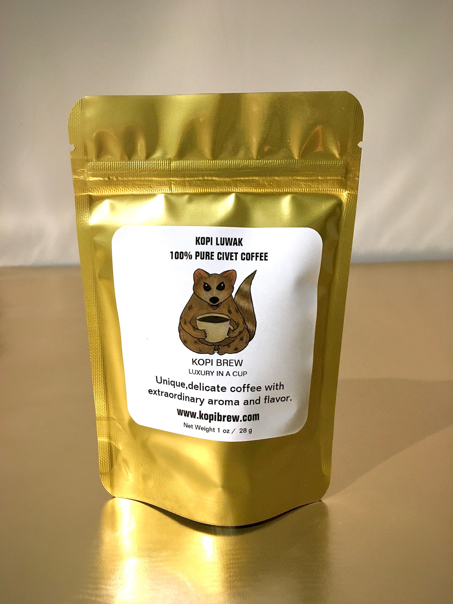 Kopibrew 100% Pure Kopi Luwak Ground Coffee - 1 Oz - Etsy