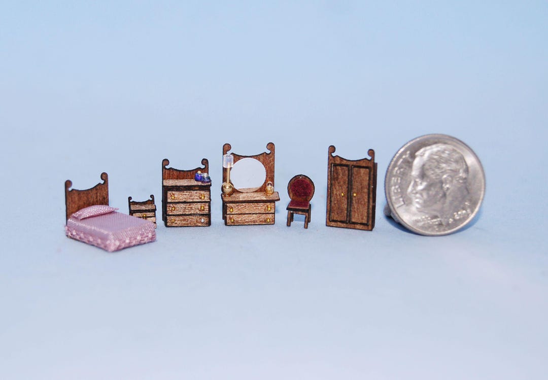 1/144th Inch Scale Miniature-hollywood Bedroom - Etsy
