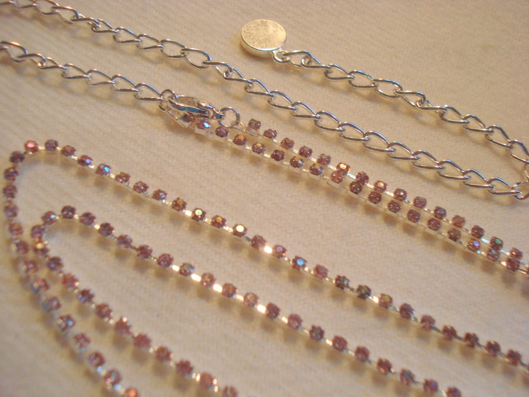 New Belly Bikini Chain Belt Pink Crystal ADJUSTABLE Super Sparkle ...