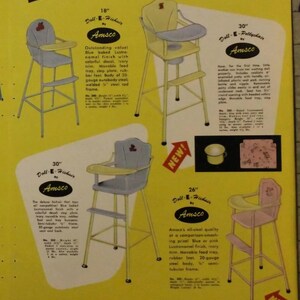 Vintage Toy Amsco Doll Highchair - Etsy