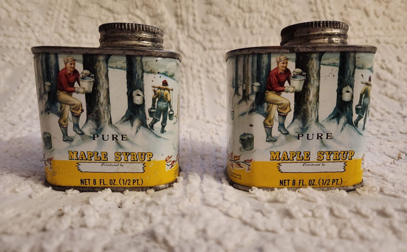 Vintage Maple Syrup Lithograph Can 1/2 Pint - Etsy