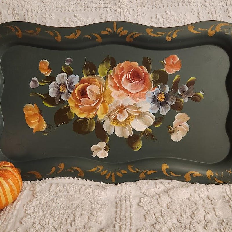 Tole Painted Tray - Etsy