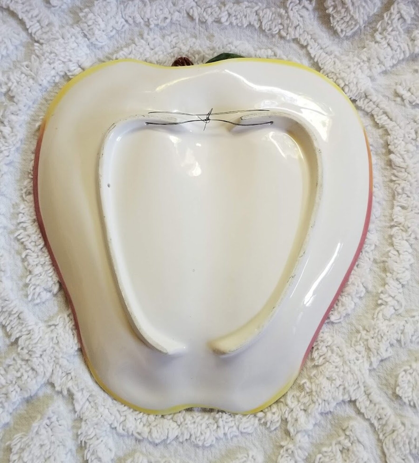Vintage Ceramic Hand Painted Apple Serving Plate - Etsy