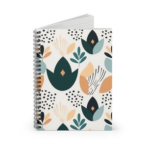 Boho Floral Spiral Notebook, Ruled Line Journal, Back to School ...