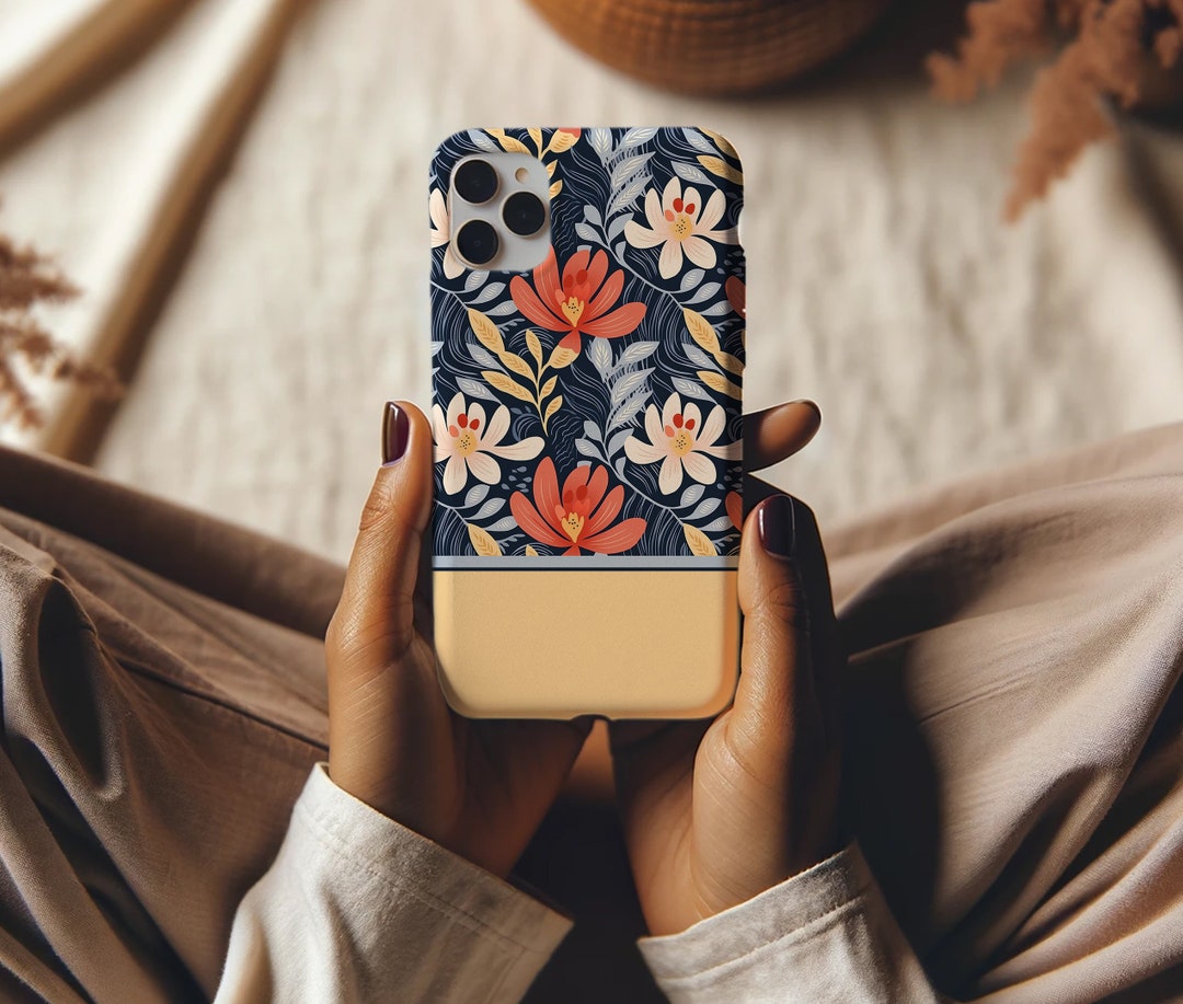 Retro Flowers Slim Phone Case, Spring Boho Floral, Tough Case for ...