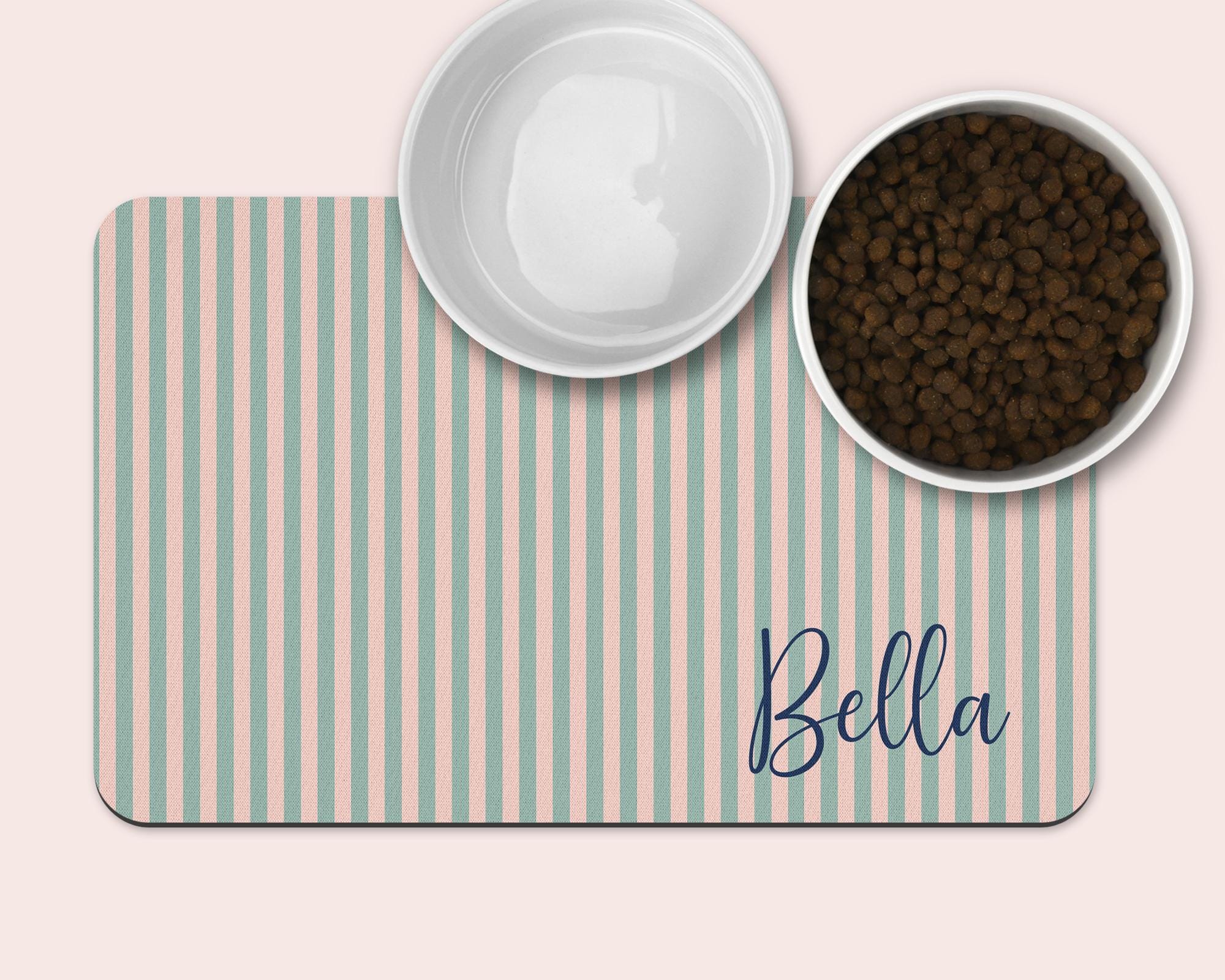 Personalized Pet Food Placemat, Custom Name Dog & Cat Feeding Mat With ...