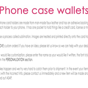 Cute Retro Floral Cell Phone Wallet Card Holder for Phone Wallet Stick ...