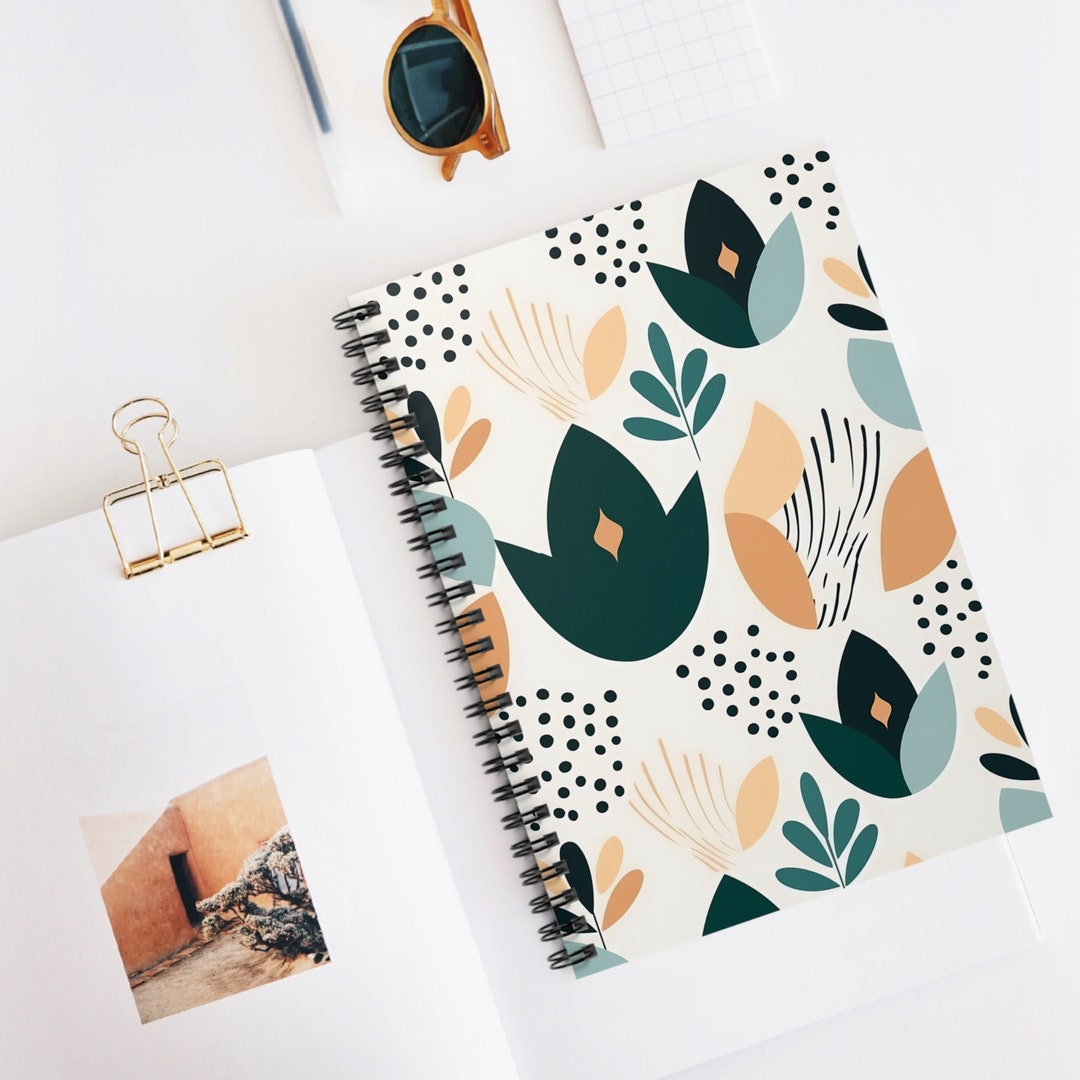 Boho Floral Spiral Notebook, Ruled Line Journal, Back to School ...