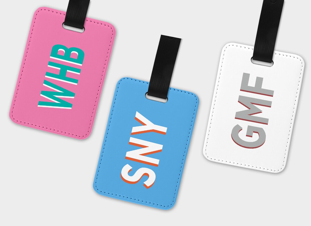 Personalized Luggage Tag Monogram Bag Tag Custom Bag Tag - Etsy